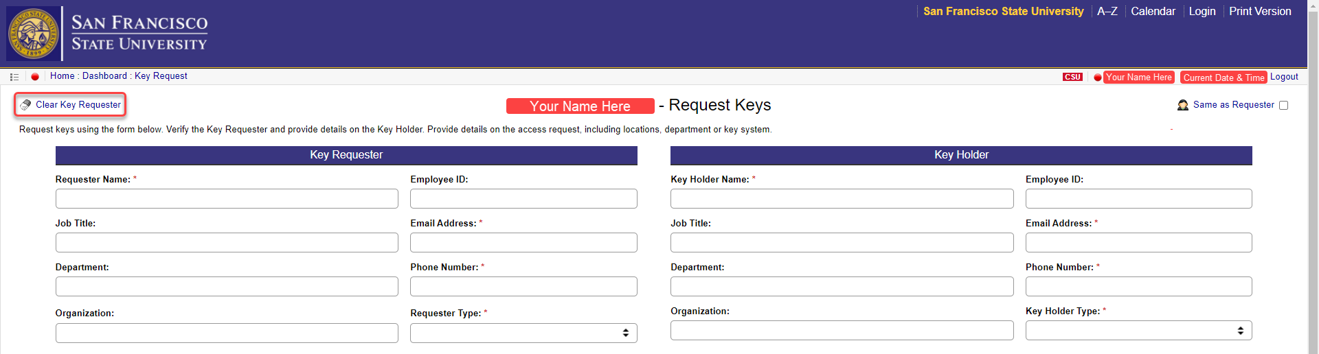 How to Request Keys and Building Access Cards | Facilities Services